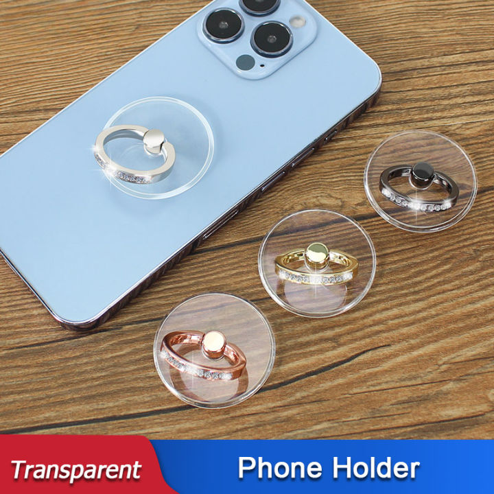Transparent Phone Ring Buckle Desktop Bracketwith Personalized Ultra ...