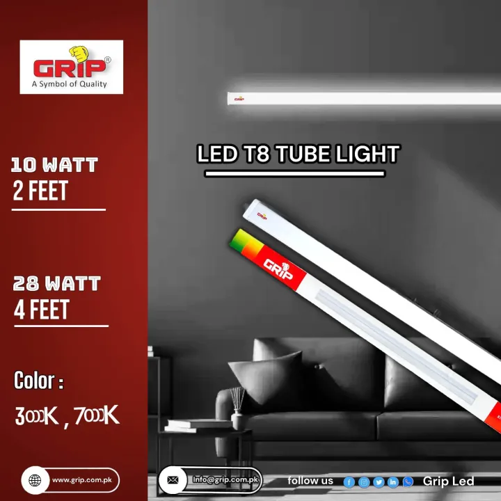Grip Led T8 28 Watt Tube light 4 fit | Daraz.pk