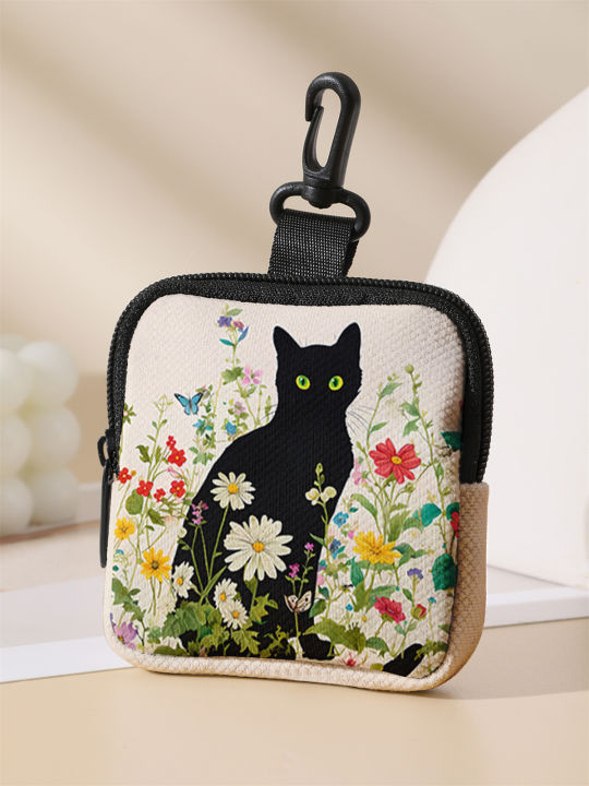 Cat patterned large capacity coin wallets, digital printed coin wallets ...