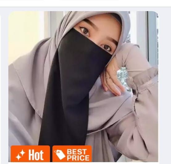 Nakab Patti Chiffon Hijab, Casual Wear, Free Size, Multiple Colors ...