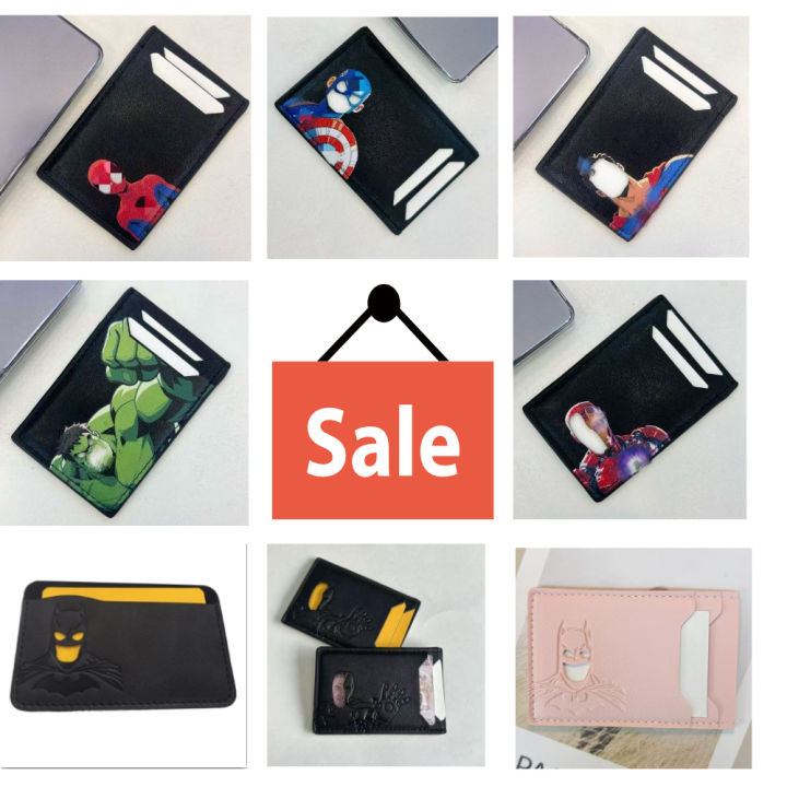 Multicolor Leather Bat Identity Card Case Wallet - Personalized ...