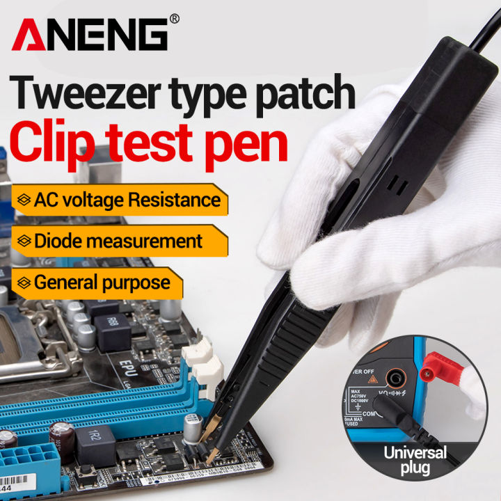 Clip Test Pen SMD Multimeter Probe Tweezers Patch For Capacitance Test ...