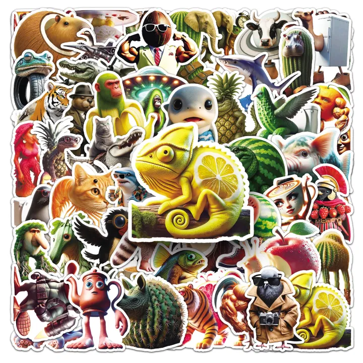 50 Piece The Classic of Mountains and Seas Stickers Waterproof DIY For ...