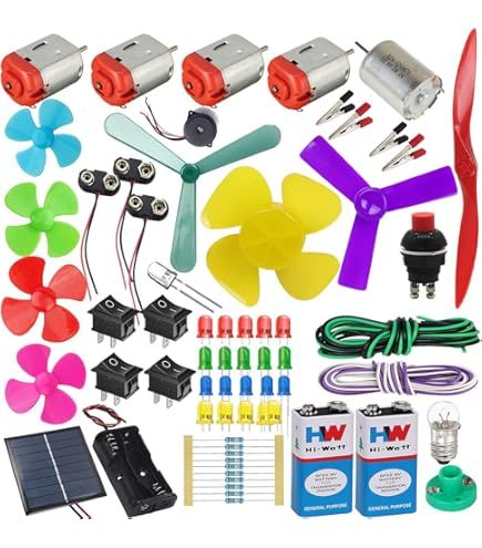 Electronic DIY Science Project Kit for Kids & Beginners | DC Motors ...