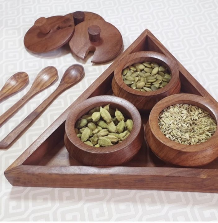 Wooden 7 Ps Masala Box Set | Daraz.com.np