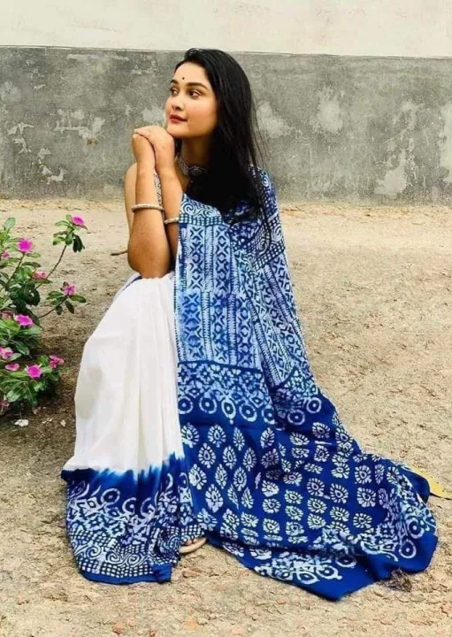batik silk sharee exclusive | Daraz.com.bd