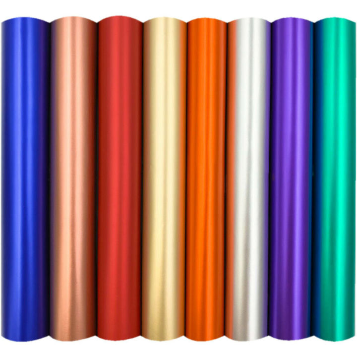 Matte Permanent Adhesive Craft Vinyl Sheet 6 Assorted Colors Satin ...