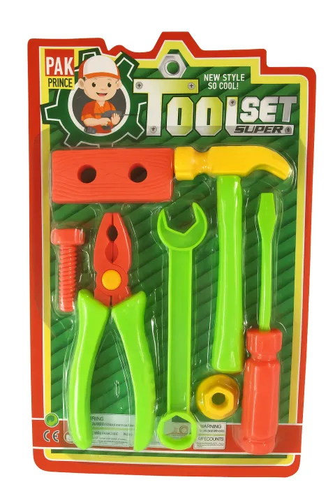 Tool Set Super 7PCS for Kids – Construction Tool Toy Set with Screw ...