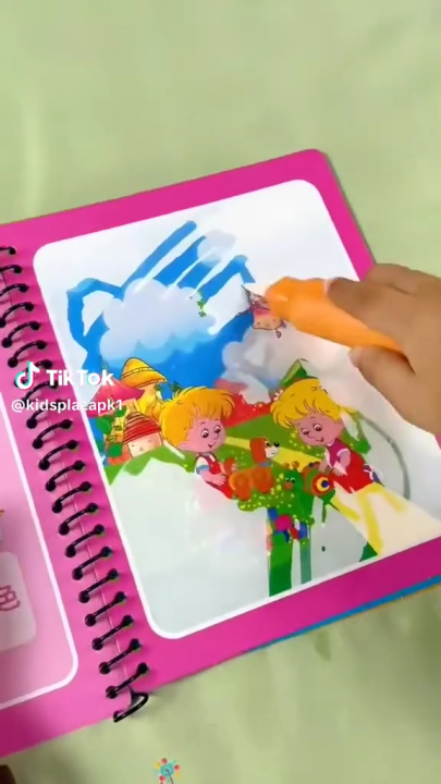 Magic Water Coloring Book Set with Reusable Water Pen – Mess-Free ...