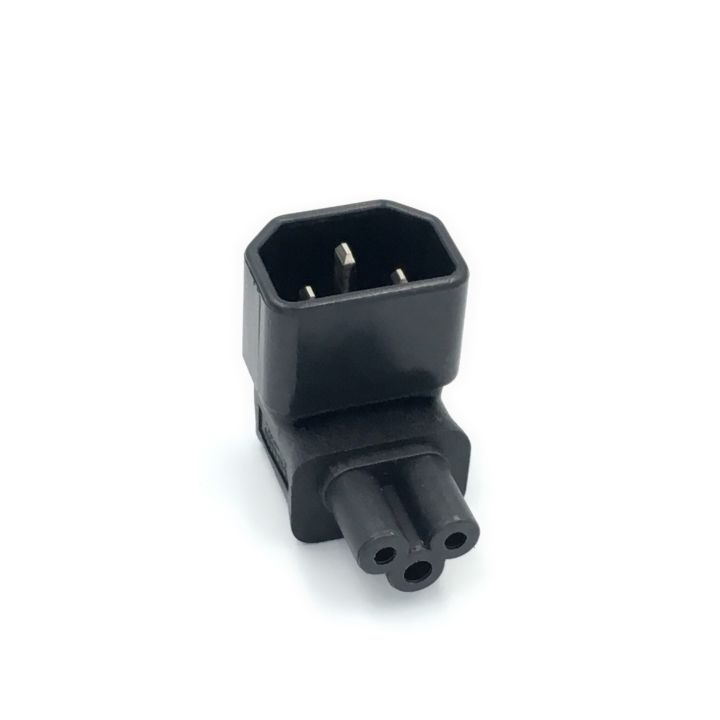 IEC 90 Degree Adapter 3 Poles IEC Male C14 to IEC Female C5 Up Angled ...