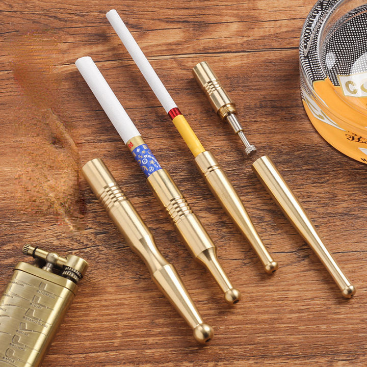 Pure Copper Coarse Medium and Fine Three-use Cigarette Holder Retro ...