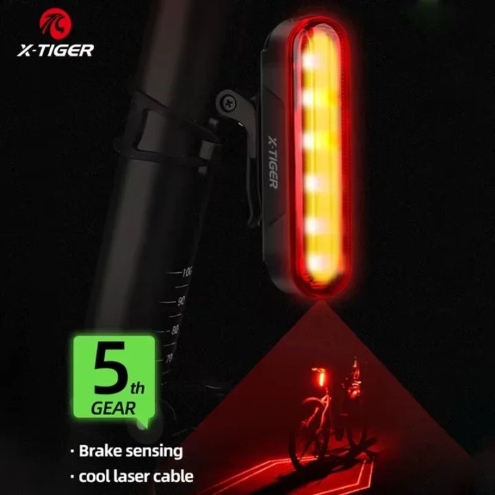 X-Tiger Cycling Laser Tail Light Smart Bicycle Rear Light LED Riding ...