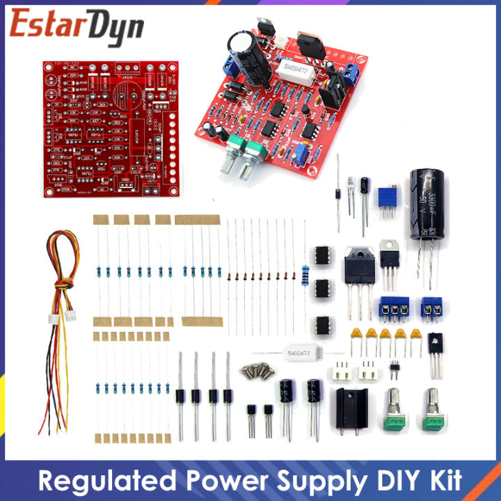 0-30V 2mA-3A DC Regulated Power Supply DIY Kit Continuously Adjustable ...
