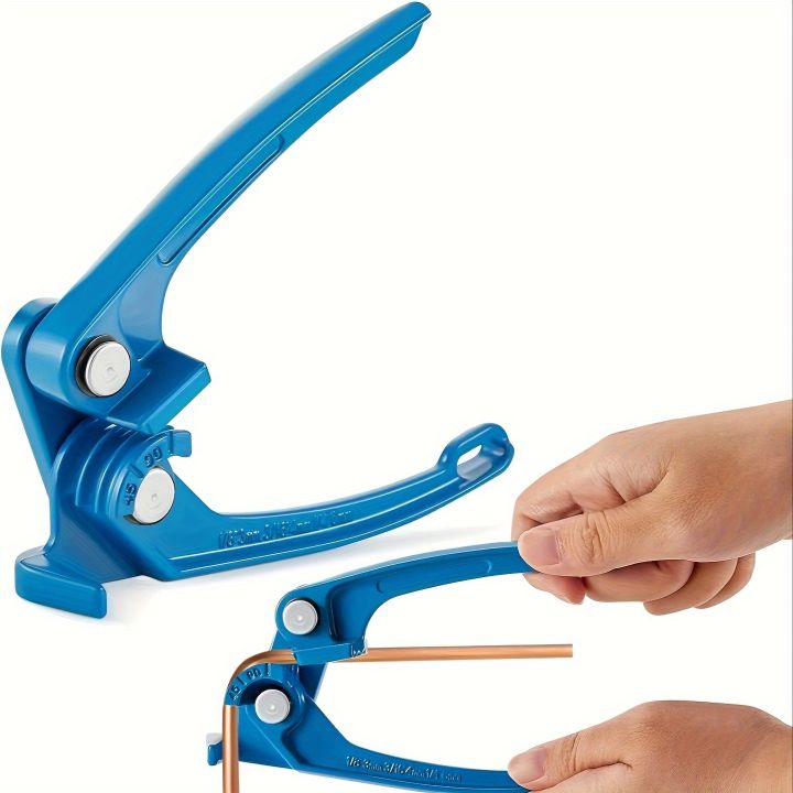 Tube Bender, Tubing Bender 0-180 Degrees Pipe Bender, 3 In 1 Copper Bender for 1/4" 5/16" 3/8 ...