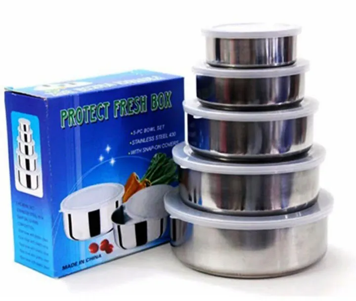 Protect Fresh Box Stainless Fresh Sanitary Elegent Tiffin Box 5PCS ...
