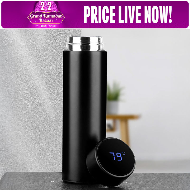Smart Thermos Flask with Led Temperature Display In Touch | Daraz.com.bd