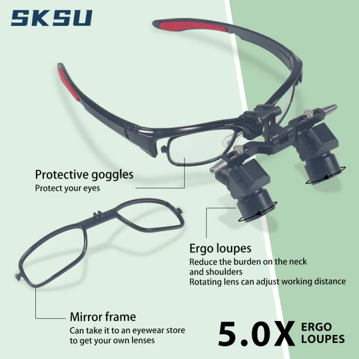 5X Magnification Dental Angled Loupes for Dentists And Surgeons without ...