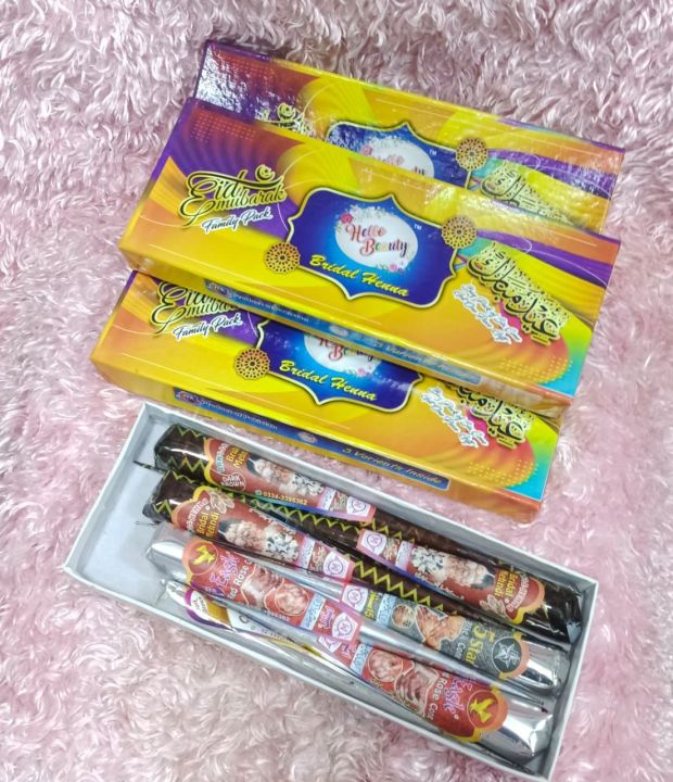 Pack Of 6 Cone's Bridal Mehandi Cones Dark Shade High Quality Original ...