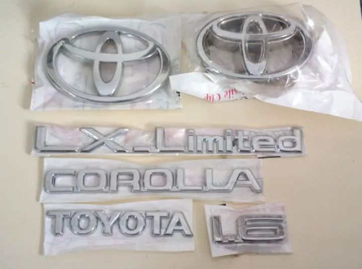 Toyota Corolla Indus LX Limited Chrome Monogram set of 6 Piece | Daraz.pk