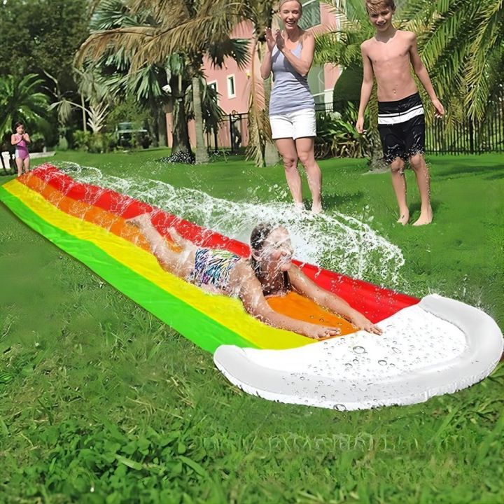 Triple Lane Slip Slides, 16 Feet Slip and Slide with Body Boards for ...