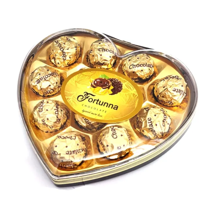 Heart Shape Gift Box With Milk Ball Compound Chocolate 12 Pcs Set ...