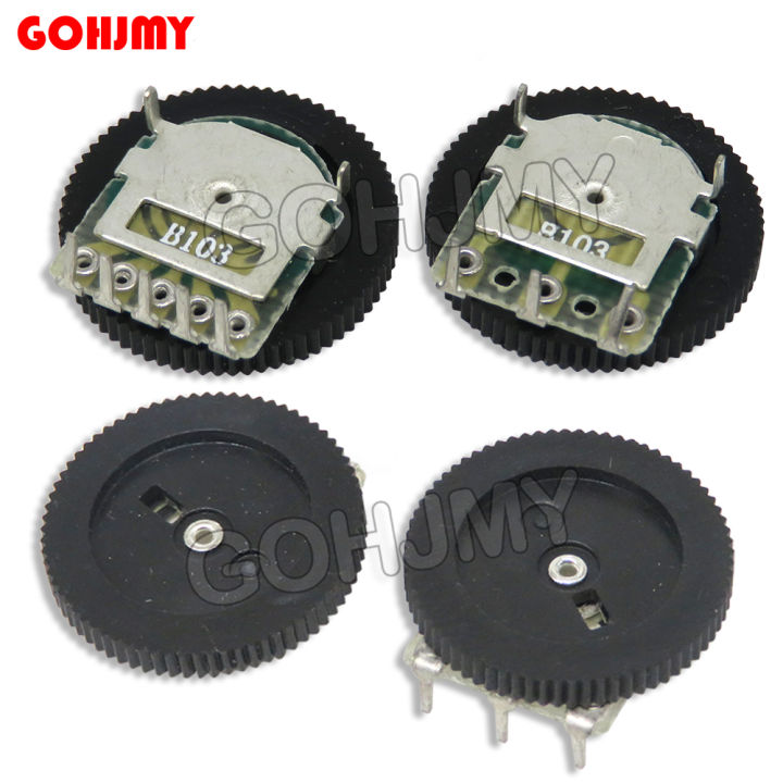 10pcs 3Pin 5Pin Double Gear tuning potentiometer B102 B103 B203 B503 ...