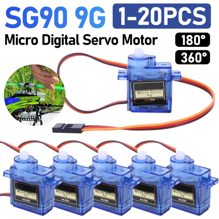 1-20pcs SG90 9G Micro Servo Servo Motor for RC Planes Robot Arm 180 ...