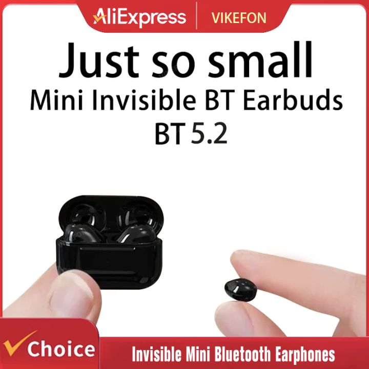 Invisible Earphones Mini Headphones Bluetooth TWS Wireless Sleepwith ...