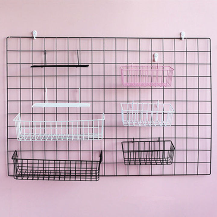 Ins Home Wall Decoration Iron Grid Decor DIY Hanging Rack Wall Display ...
