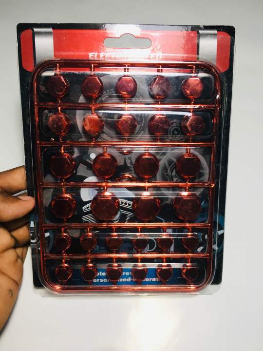 Bike Nut Cup ( Red and pink colour) All for bike | Daraz.lk