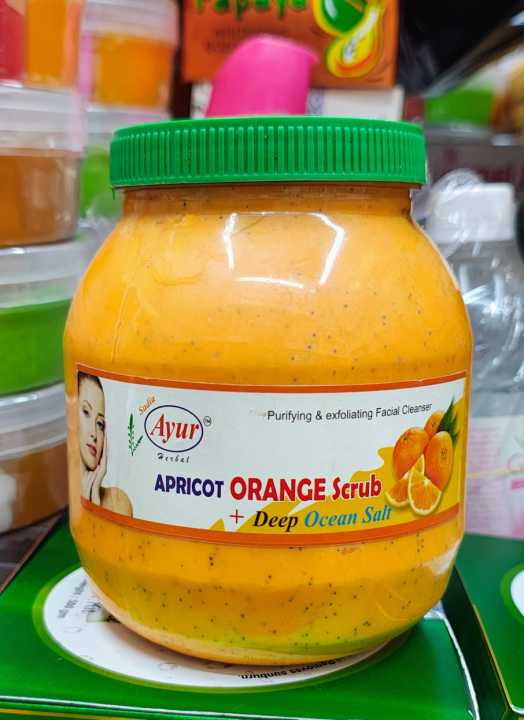 Ayur Papaya Scrub+Deep Ocean Salt 1000ml | Daraz.com.bd