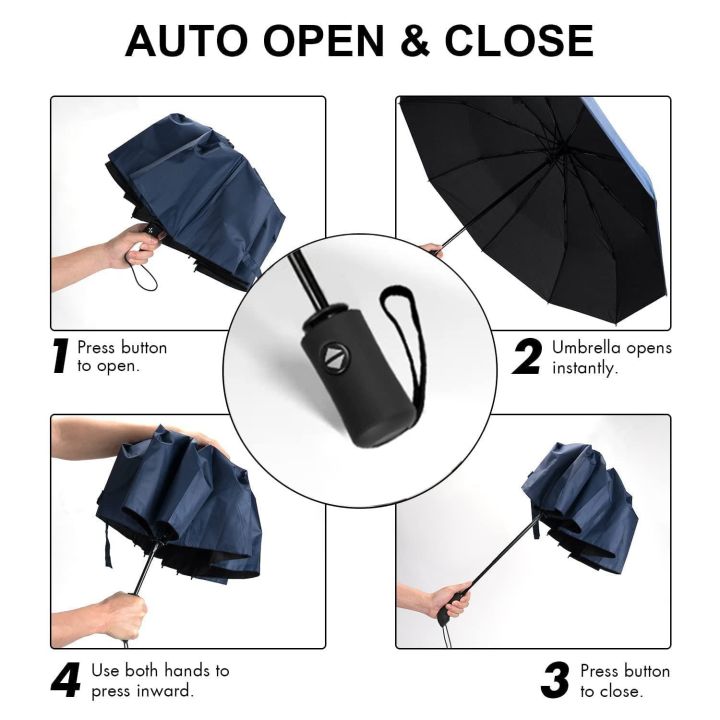 Rainco Auto-Open Three Folding Ladies' Umbrella | Daraz.lk