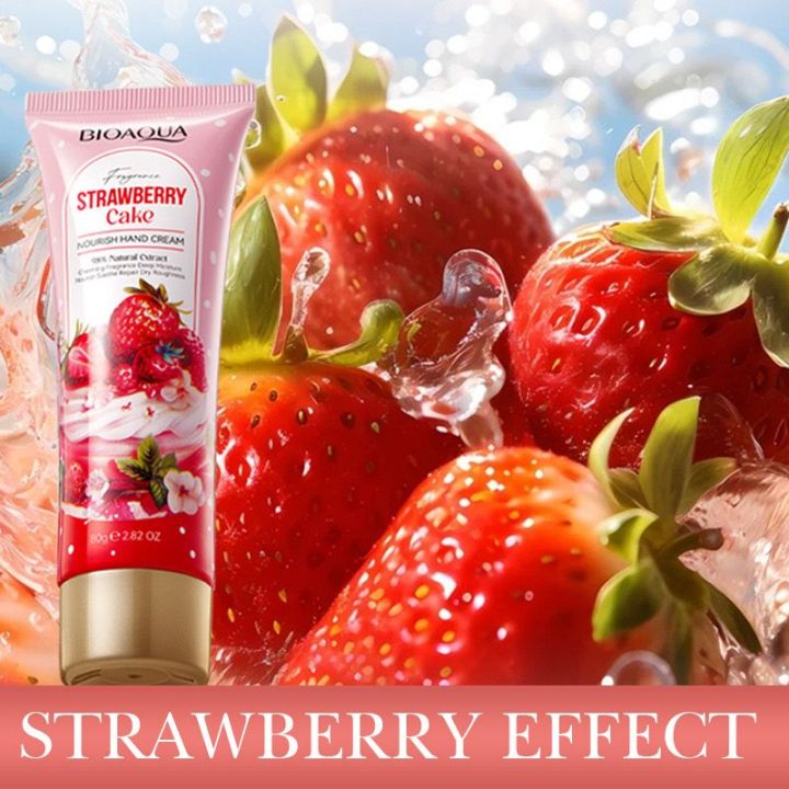 Strawberry Hand Cream For Dry Rough Hands – Moisturizing, Nourishing ...