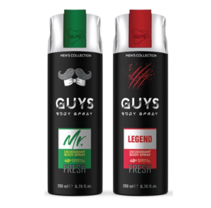 Guys Body Spray - Mix - 200 ml ( Pack of 2 ) | Daraz.pk