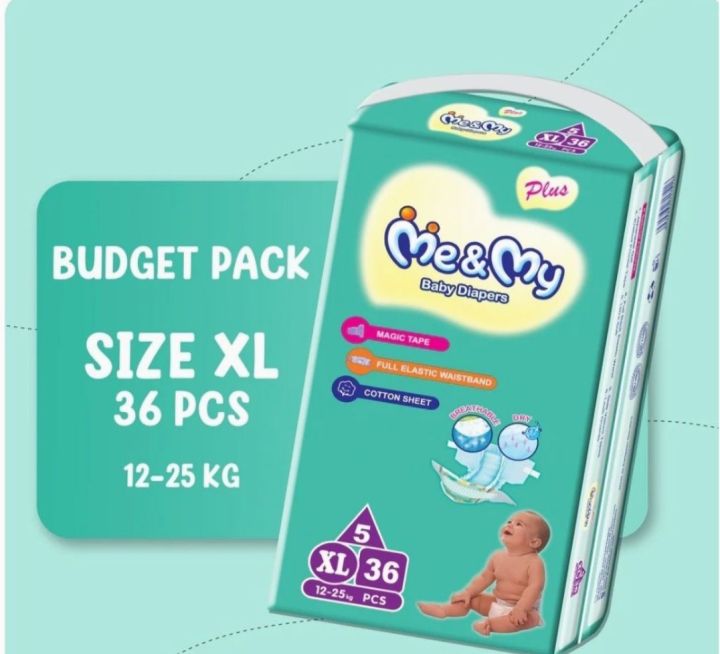 Me & My Extra Large Best Baby Diaper (36 Pcs), Magic Taped, Best ...
