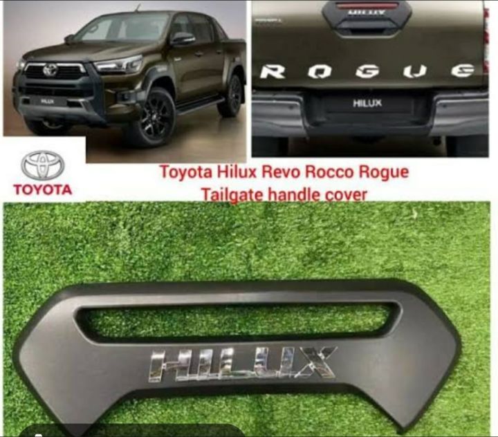 Toyota Hilux Revo Back Garnish Matte Black | Daraz.pk