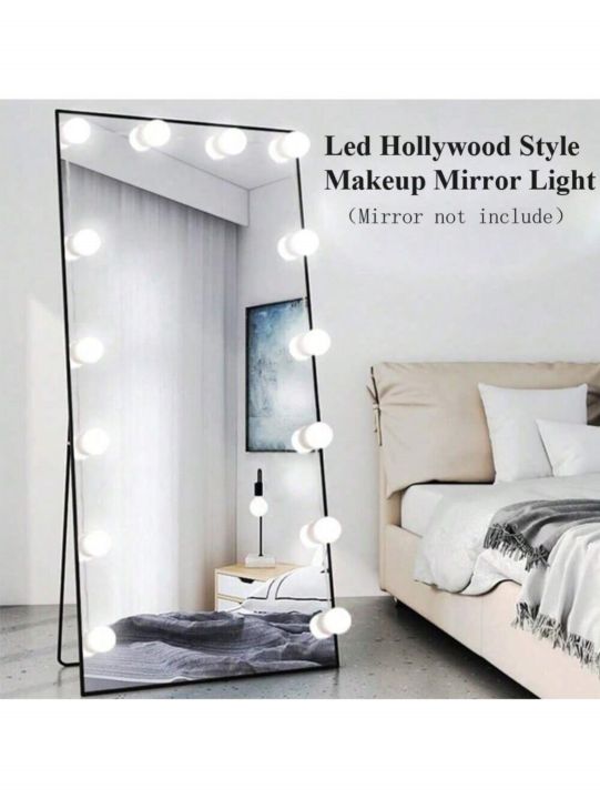 LED Lights Hollywood style makeup mirror light, USB cable, Makeup room ...