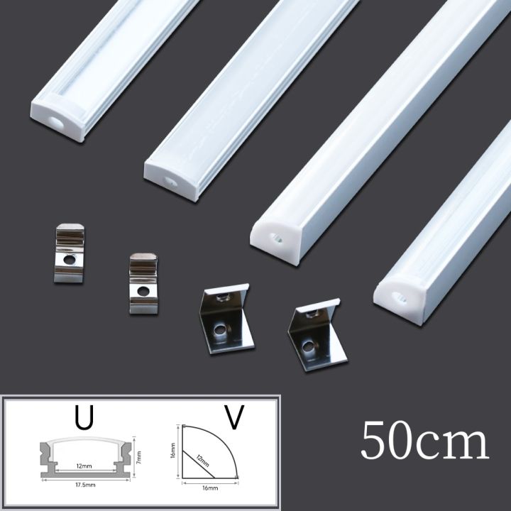 LED 50cm Aluminium Channel for Led Strip V/U Shape Aluminum Profile ...