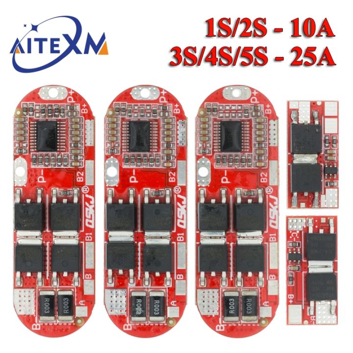 BMS 1S 2S 10A 3S 4S 5S 25A Bms 18650 Li-ion Lipo Lithium Battery ...