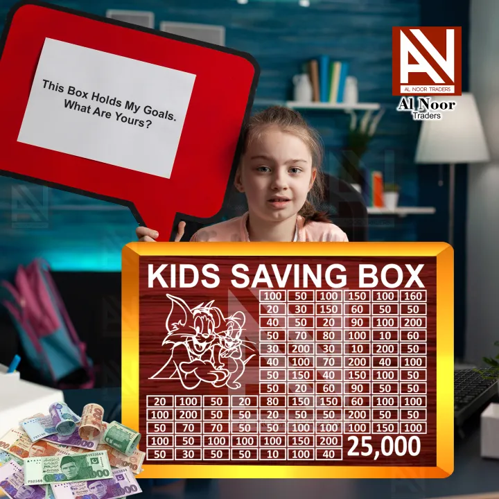 25,000 kids saving box - Ready To use Assembled Wooden Money Saving Box ...