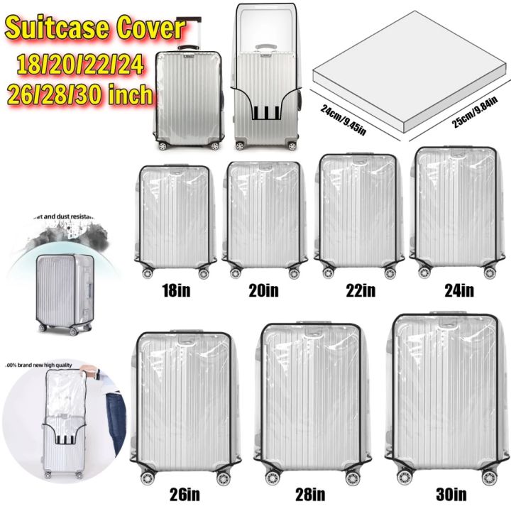 18-30inch Clear Suitcase Cover Protector Transparent Luggage Cover PVC ...