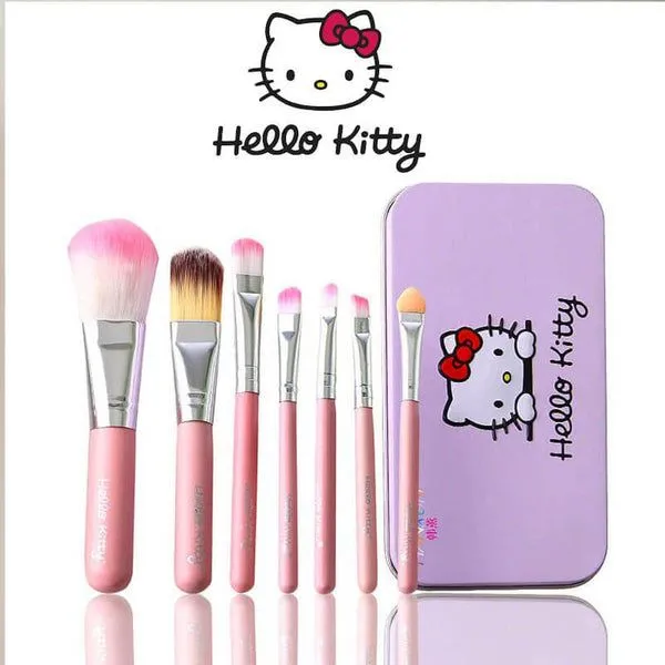 Professional Hello Kitty Make Up Kit With 7 pices Brush | Daraz.com.bd