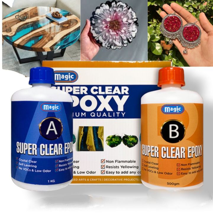 Magic resin epoxy ,1.5 kg Super clear magic epoxy resin (2:1 ,resin1000 ...