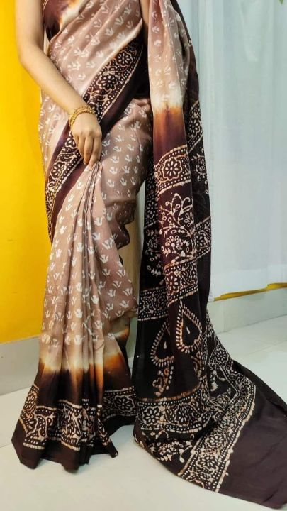 Comilla batik half silk sharee | Daraz.com.bd