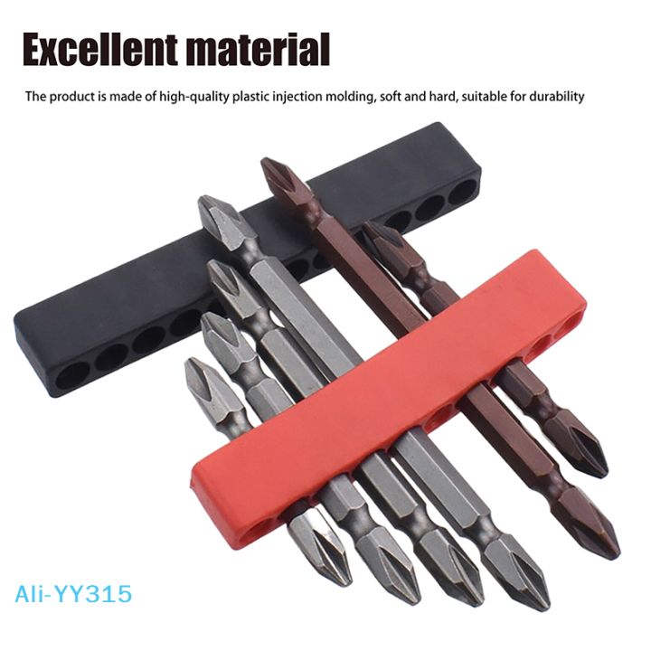 【Y】4pcs 10/12 Holes Screwdriver Bit Holder Soft Rubber Organizer 1/4 ...