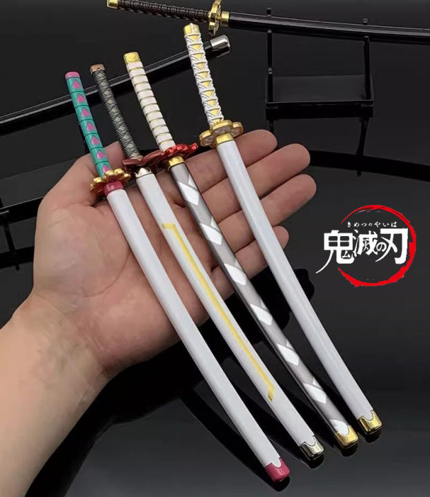 Demon Slayer Tanjirou Katana Swords 25cm Anime Ghost Killer Cosplay ...