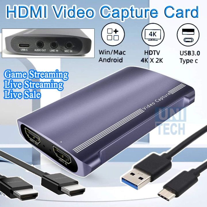 USB3.0 4k Capture Card for Live Streaming and gaming | Shop.com.mm