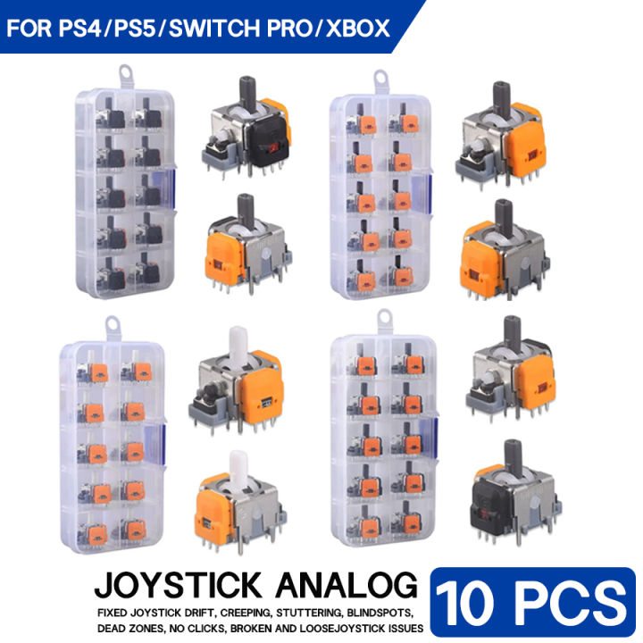 10Pcs 3D Hall Effect Joystick High Precision No Drifting Thumbsticks ...