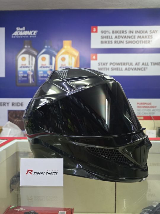 STEELBIRD SHARP HELMET GLOSS BLACK FULL FACE MOTORCYCLE HELMET ISI ...