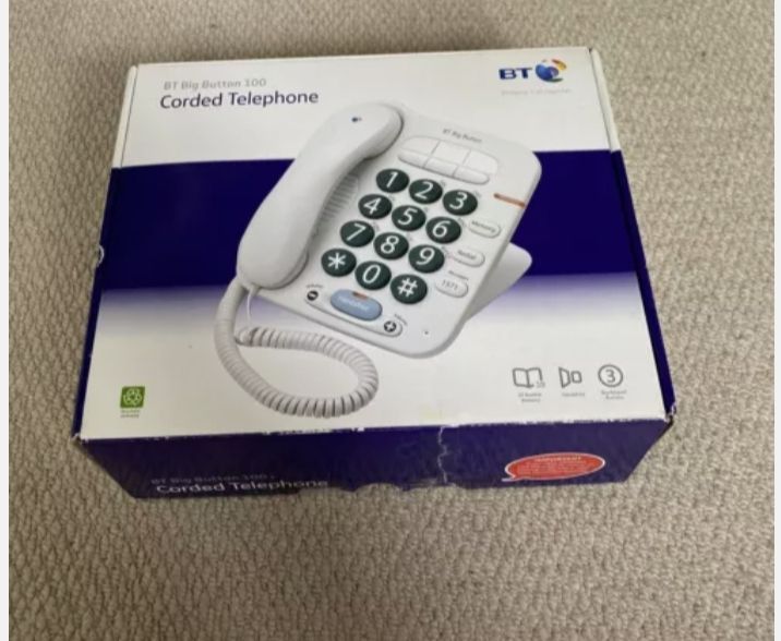 BT Big Button 100 Single Line Corded Phone | Daraz.pk